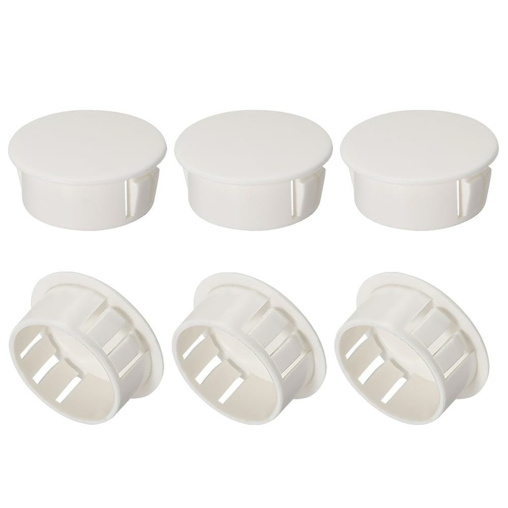 6pcs Mounting 25mm x 11mm White Nylon Round Snap Panel Locking Hole ...