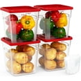 Pack Quart Square Food Storage Containers with Lids Commercial ...