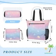 Beach Tote Bag with Waterproof Wet Pocket & Detachable Pouch for Pool ...
