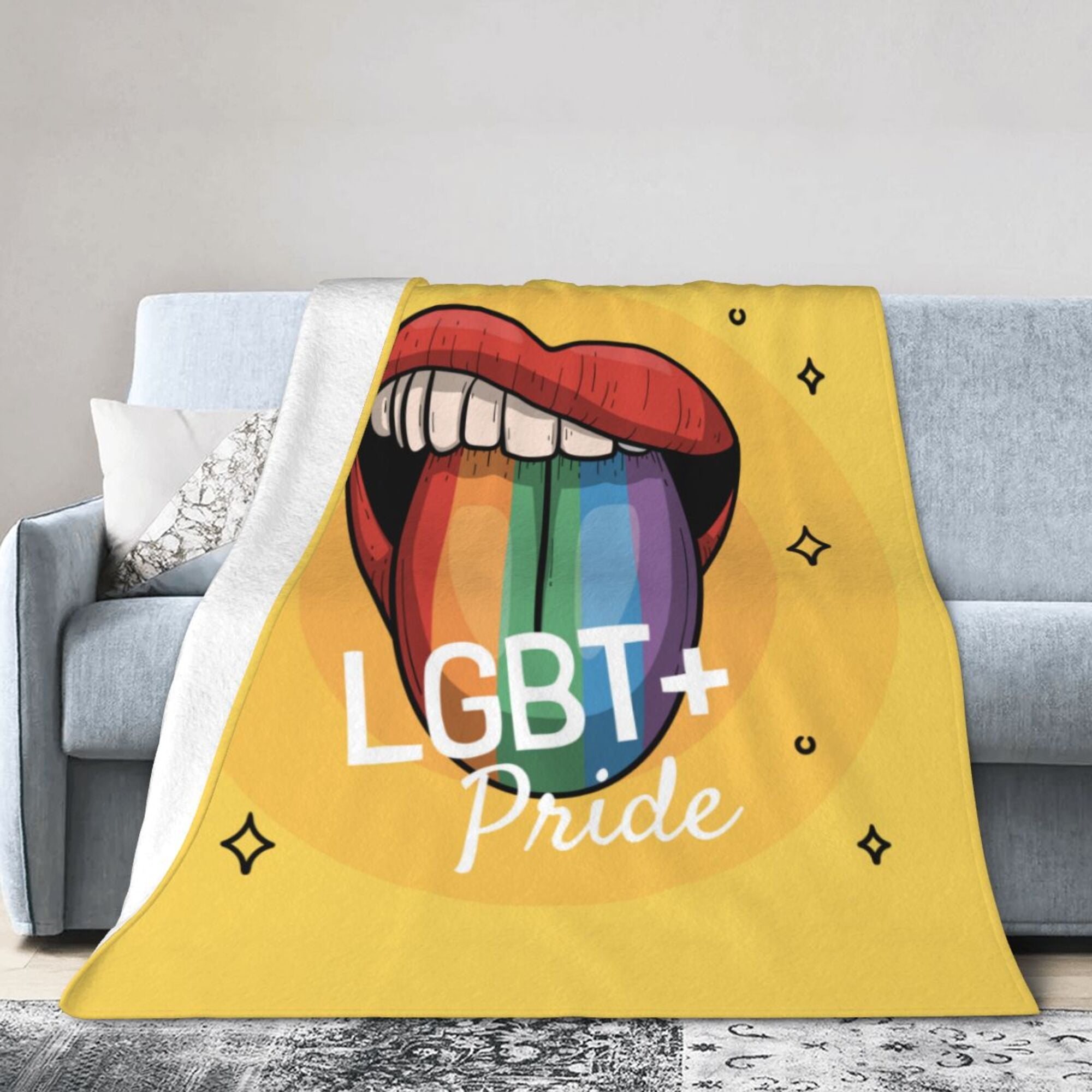 DouZhe Ultra-Soft Micro Fleece Lightweight Flannel Bed Blanket, Rainbow ...