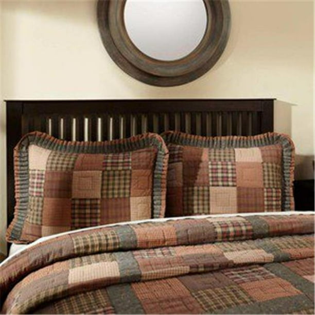 VHC Brands Crosswoods Patchwork Cotton Primitive Bedding Hand Quilted ...