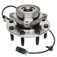 Detroit Axle - 4WD 8 Lug Front Wheel Bearings CV Axle Hub Bolts ...