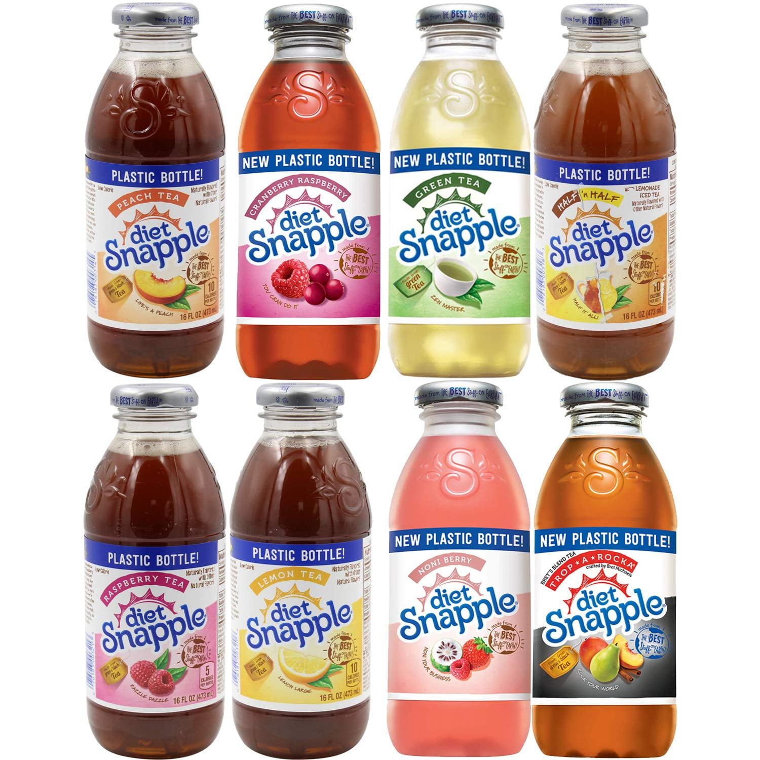 Diet Snapple Raspberry, Cranberry Raspberry, Lemon, Noni Berry, Half n ...