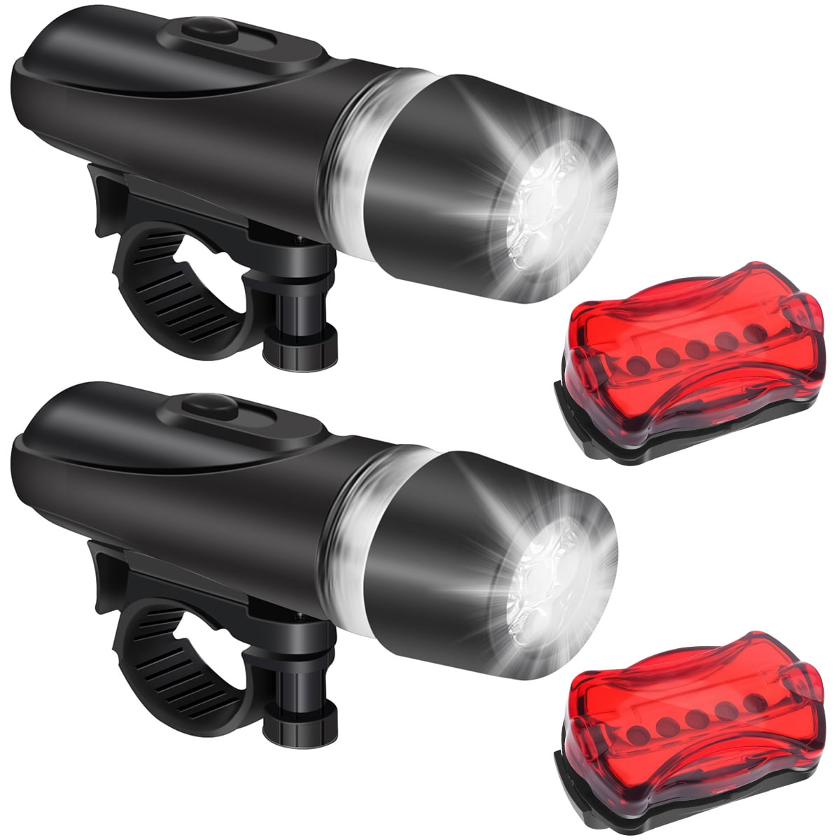 LED Bike Light Set Powerful LED Front Headlight and Back Taillight ...
