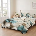 Blue White Tulip Farm Butterfly 3 Pieces Quilt Set,1 Quilt with 2 Shams ...