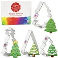 Ann Clark 4-Piece XMAS Holiday Large Metal Christmas Tree Cookie Cutter ...