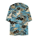 jsaierl Women's Chiffon Boho Kimono Cardigans Casual Loose Open Front ...