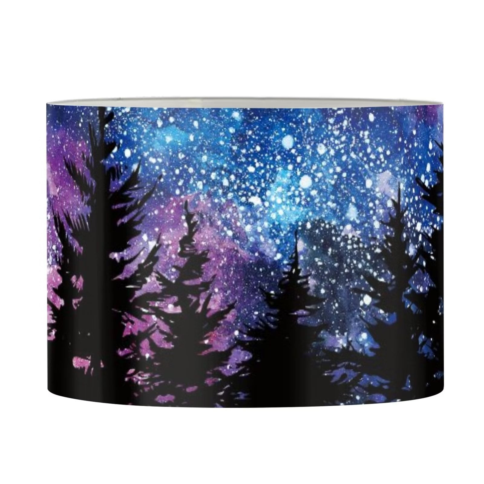 NETILGEN Lamp Shade Starry Pine Modern Round Fabric Lampshades for ...