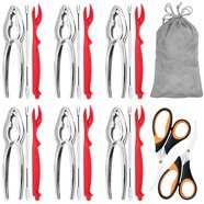 12 Pack Seafood Tools Crab Crackers Nutcracker Fork Set Bottle Opener ...