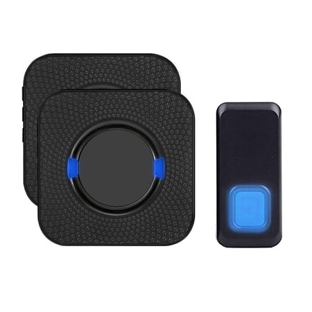 Wweixi Wireless Door Bell Chime Waterproof Doorbell 2 Plugin Receivers ...