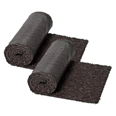 Rubber Mulch for Landscaping,2 Rolls 120×4.5inch Black Rubber Mulch Mat ...