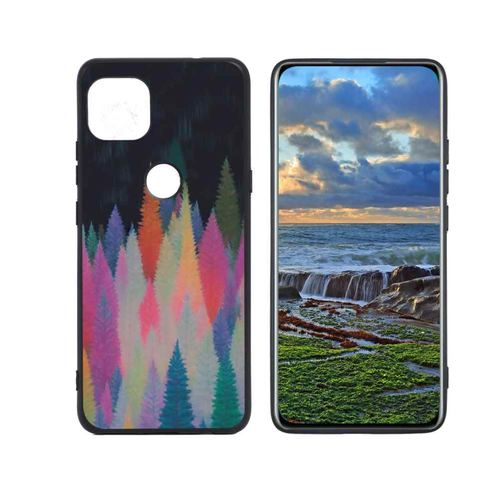 Compatible with Moto One 5G Ace Phone Case, Colorful Forest Case Men ...