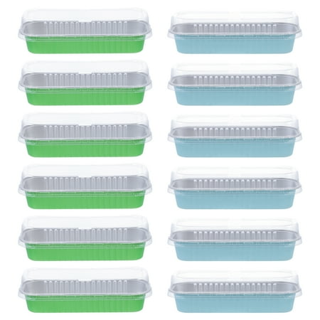 20 Sets One-off Takeaway Food Packing Boxes Rectangular Aluminum Foil ...