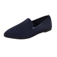 AUDeals Women's Woven Ballet Flats Pointed Toe Cutout Knit Shoes Soft ...