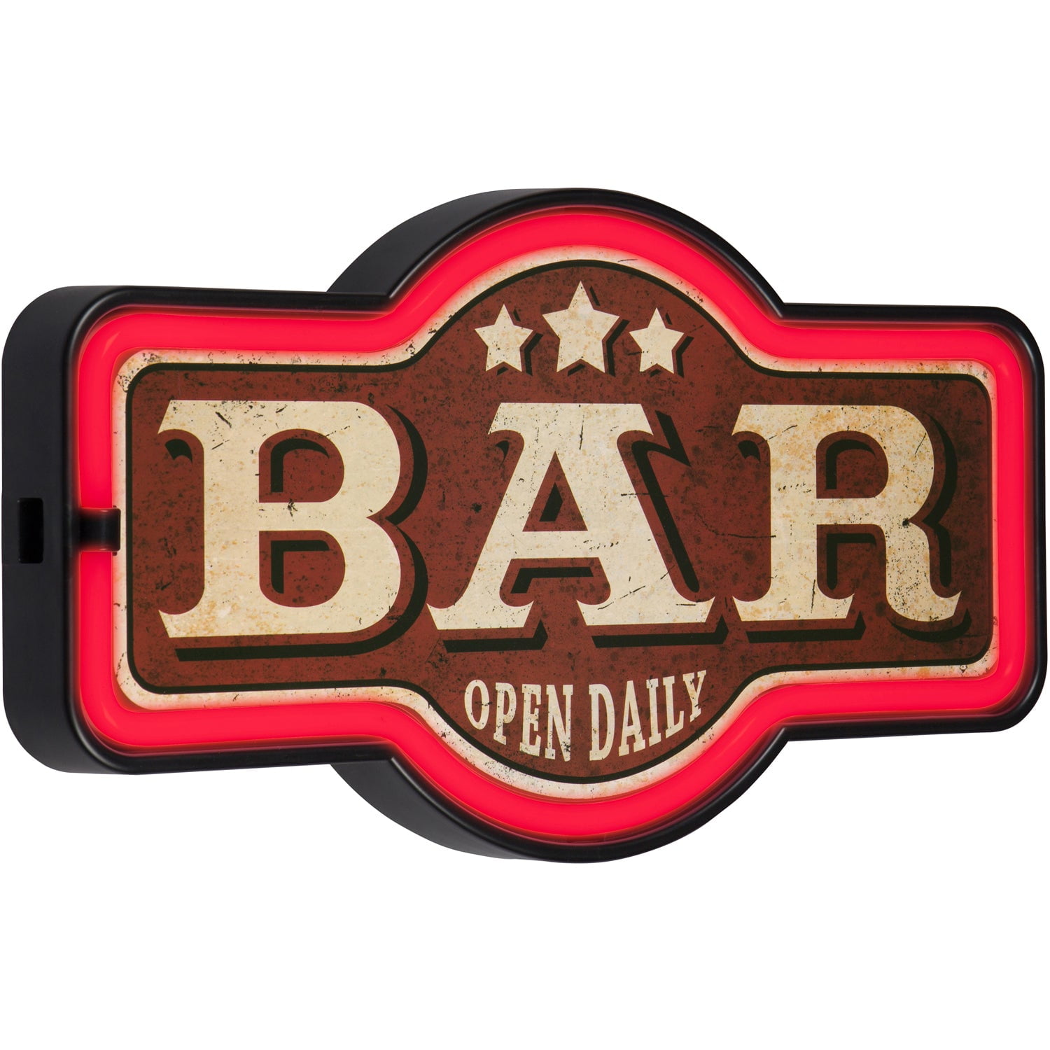 Bar Open Daily LED Neon Sign Vintage Inspired Retro Wall Decor for the ...