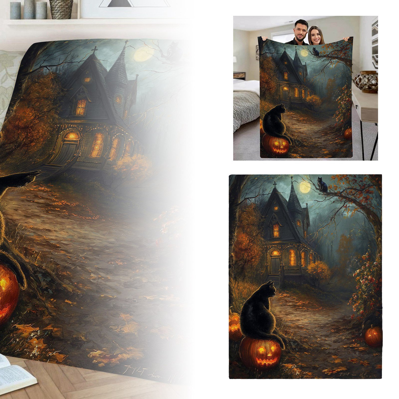 Click here for Binwennn Halloween Printed Blanket 70x100cm Flanne... prices