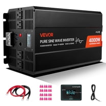 VEVOR 5000W Power Inverter, DC 12V to AC 110V, with LCD & Remote for ...