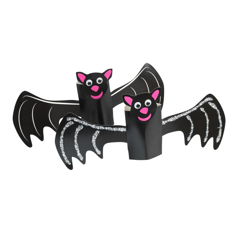 Colorations Fun Flying Bat Craft Kit for Kids, Set of 12, Halloween ...