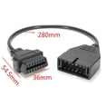 12 Pin OBD1 To 16 Pin OBD2 Convertor Adapter Cable for Car GM ...
