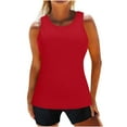 Womens Tankini Top Only Athletic Swim Top No Bottom Modest Tank Top ...