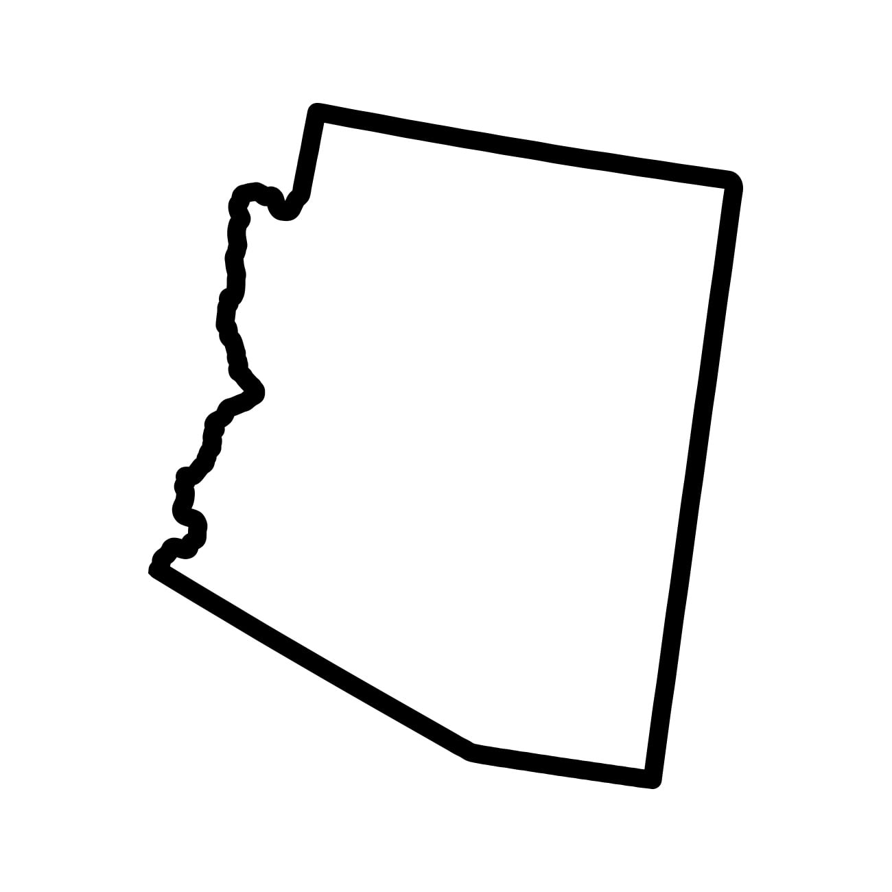 Arizona Outline Sticker Decal Die Cut - Self Adhesive Vinyl ...