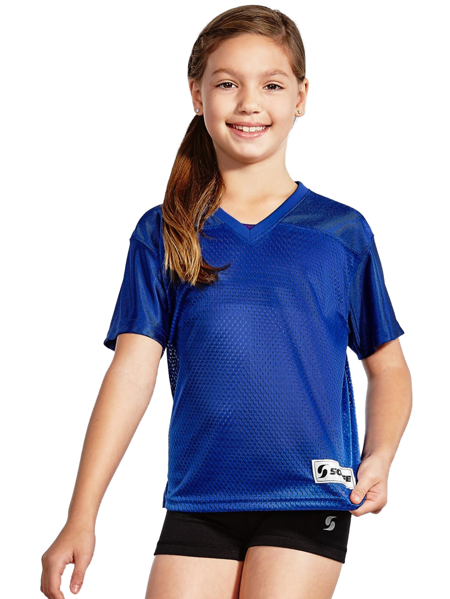 Soffe Girl's Back Yoke Football T-Shirt - Walmart.com