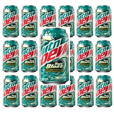 Mountain Dew Baja Blast, 12 Fluid Ounce Pack of 36, Tropical Lime ...
