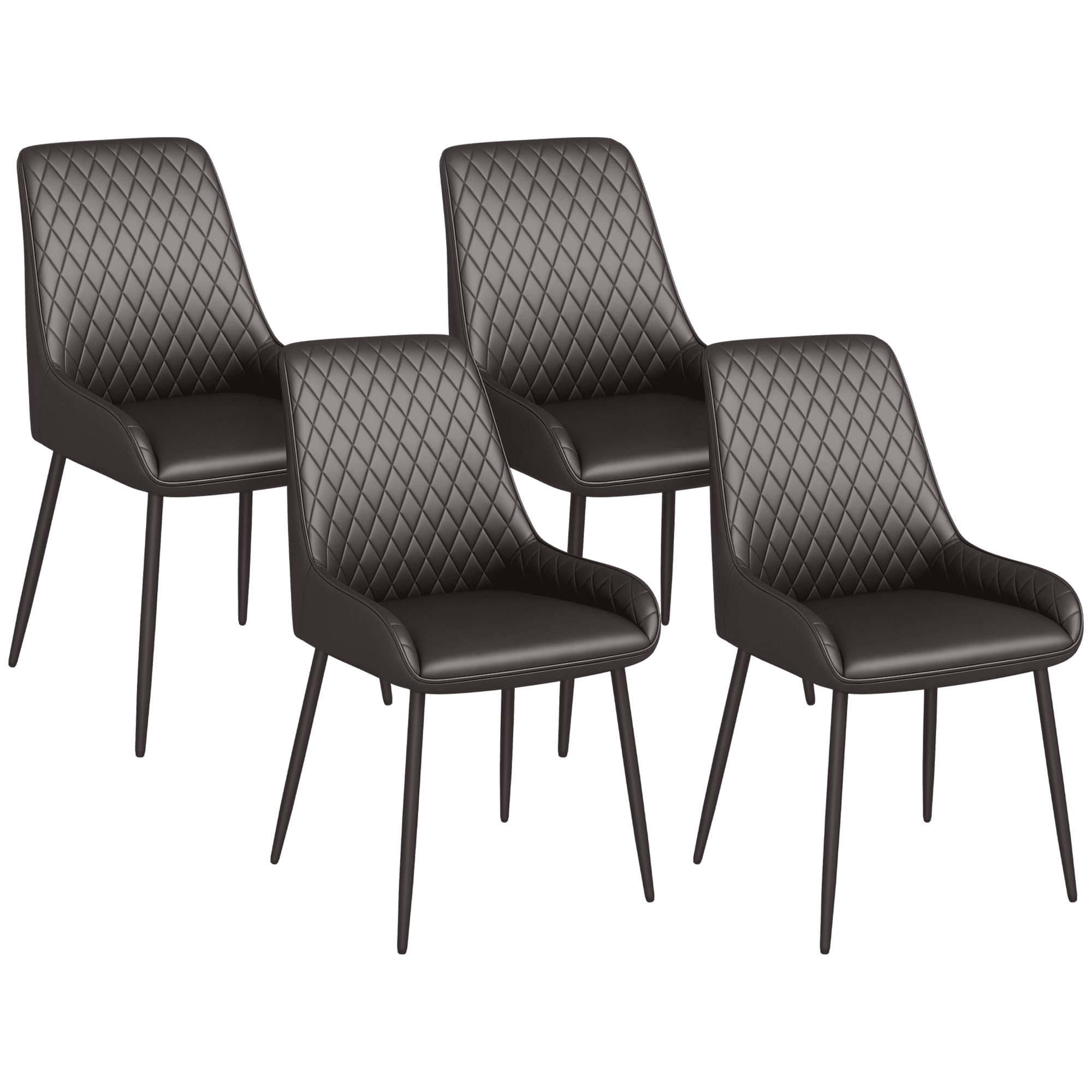 Click here for Homcom Dining Chairs Set Of 4  Pu Leather Kitchen... prices
