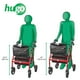 Hugo Elite Rollator Rolling Walker with Seat, Backrest and Saddle Bag ...