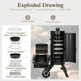 Alpha Joy Vertical Charcoal Grill, 5-Layer Adjustable Grates, 961 sq in ...