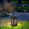 Black Square Column Post Caps Lights Outdoor Waterproof LED Pillar Post ...
