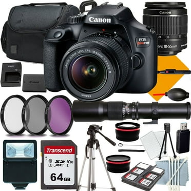 Canon Rebel T7 DSLR Camera with 18-55mm Lens Kit and Carrying Case ...