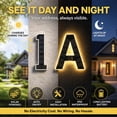 Solar House Numbers for Outside, Lighted LED Address Sign with Dusk to ...