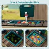 OLAKIDS Mud Kitchen, Kids Outdoor Wooden Kitchen Playset with Planter ...