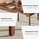 Tribesigns Square Dining Table with 4 Drawers, Wood Dining Table with ...