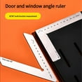 2x Stainless Steel Ergonomic Angled Ruler Corrosion Resistant Design ...