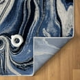 Luxe Weavers Modern Abstract Marble Swirl Blue 8x10 Area Rug Living ...