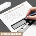 2Pcs Folding Ruler with Hollowed Geometric Templates Plastic Drawing ...