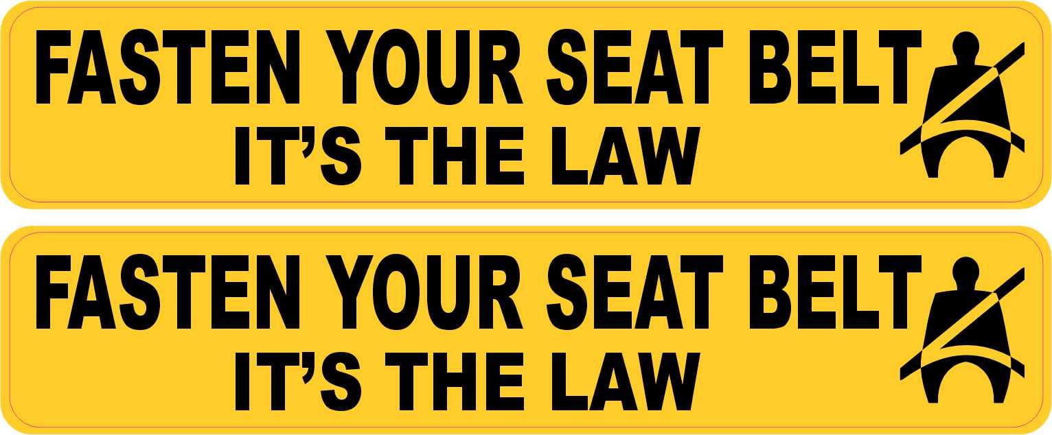 StickerTalk Yellow Fasten Your Seat Belts Vinyl Stickers, 1 sheet of 2 ...