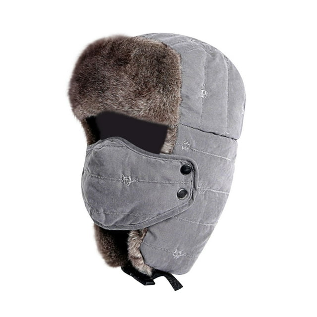 Fur Trappers Mens Womens Faux Fur Warm Winter Trapper Hat Ushanka ...