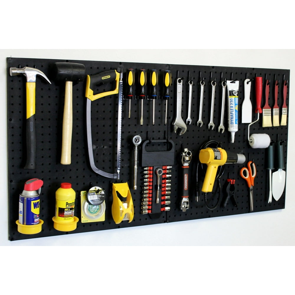 WallPeg 48" wide pegboard kit with locking peg hooks - Walmart.com ...