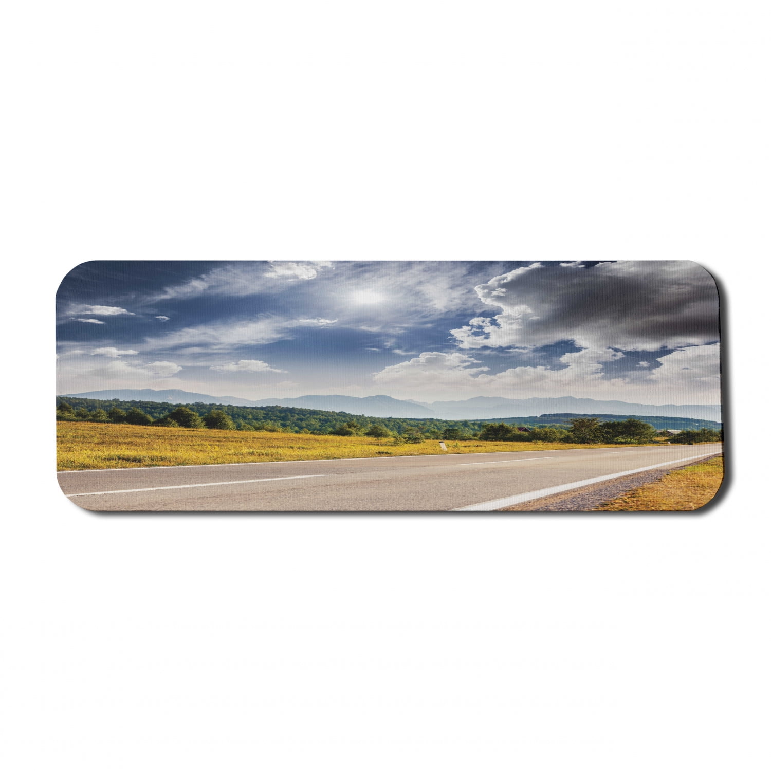 Landscape Computer Mouse Pad, American Desert Abandoned Road Hot Sunny ...