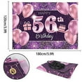 PAKBOOM Happy 56th Birthday Banner Backdrop - 56 Birthday Party Decorations Supplies for Women ...