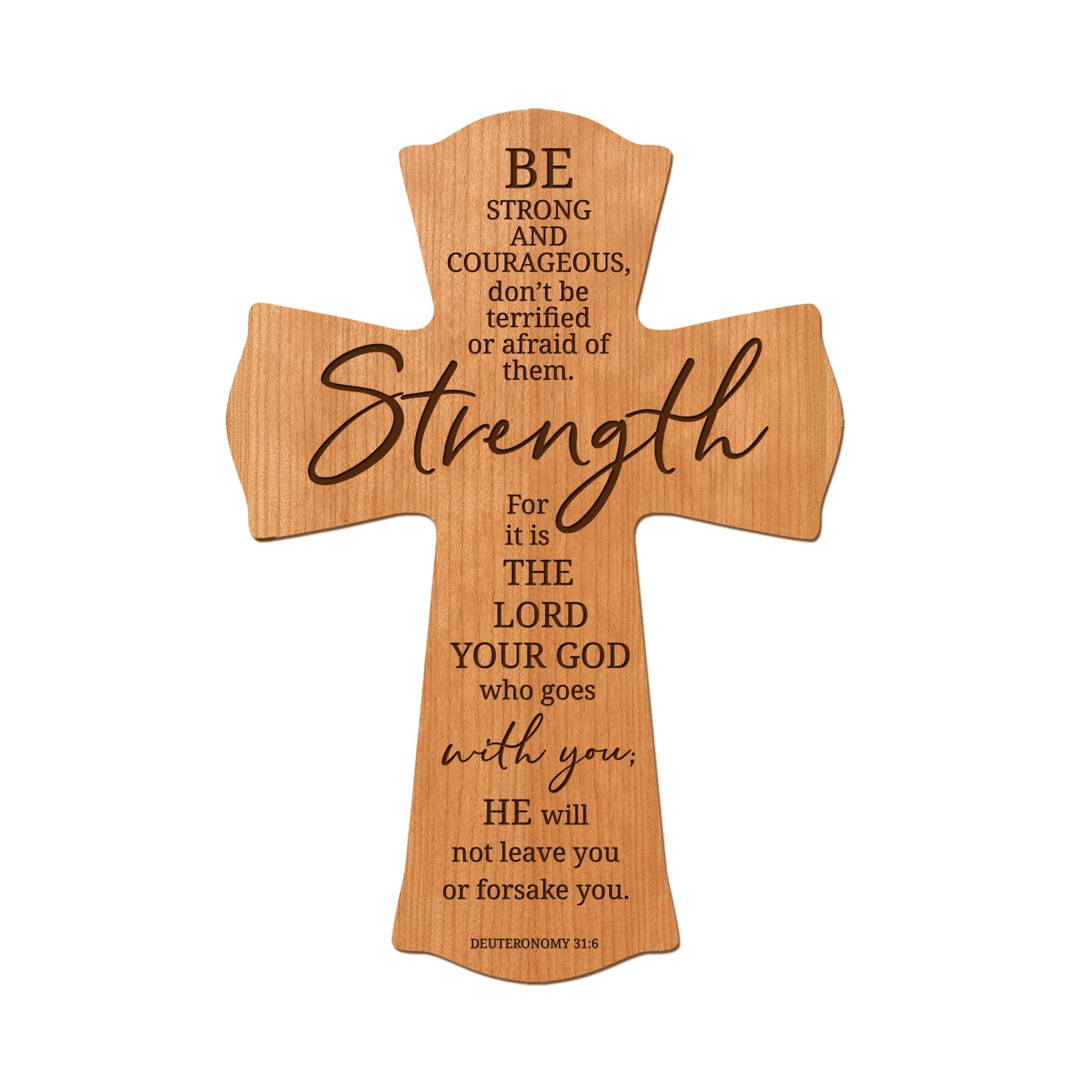 Every Day Wall Cross 8” x 11.25” - Be Strong and Courageous - Walmart.com
