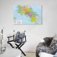 Costa Rica Map Poster Poster Cool Artworks Painting Wall Art Canvas ...