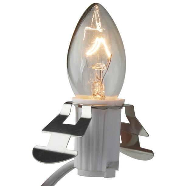 Northlight Christmas Village Replacement C7 Single Light Cord, 6' White ...