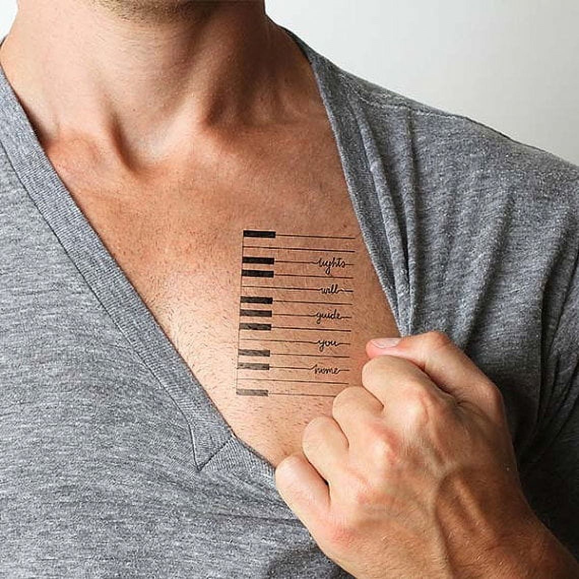 Piano Keys Tattoo Back