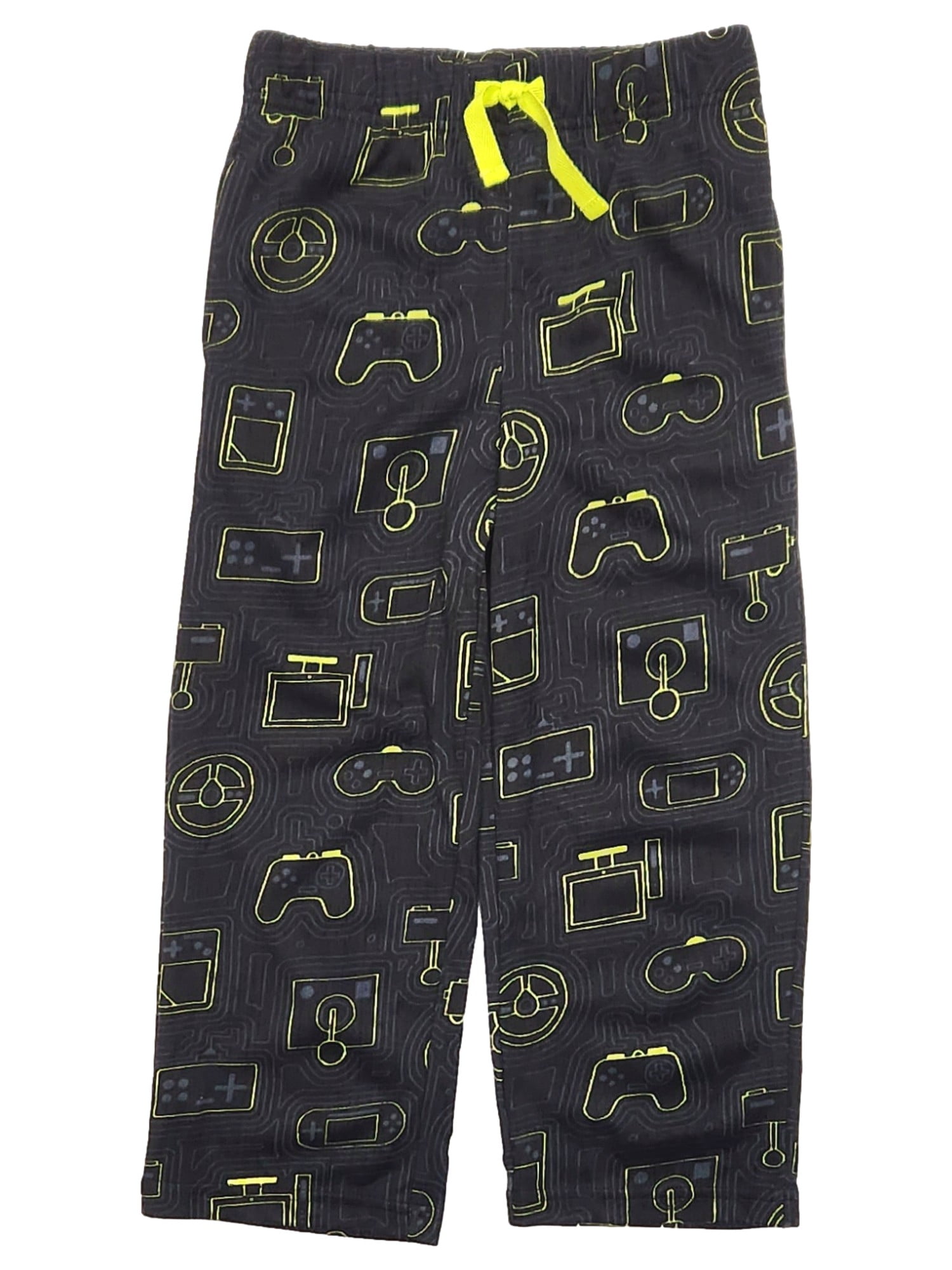 Boys Black & Green Gamer Controller Pajama Bottoms Lounge Sleep Pants ...