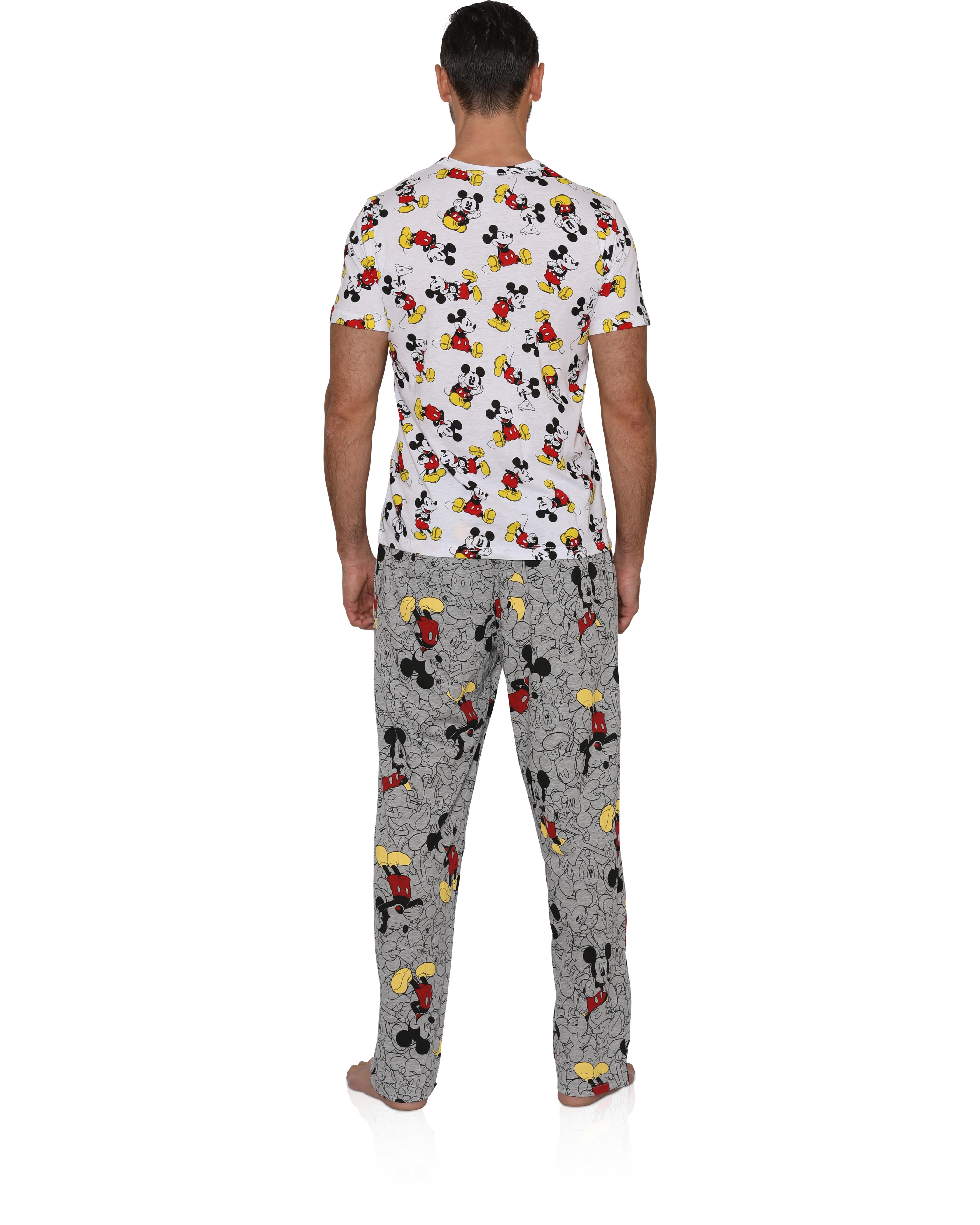 Disney Men's Classic Mickey Mouse Pajama Tee and Lounge Pant Set ...