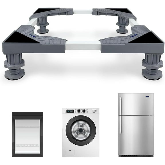 Mini Fridge Stand Height 7"-8.4" Adjustable Washer and Dryer Stand with ...
